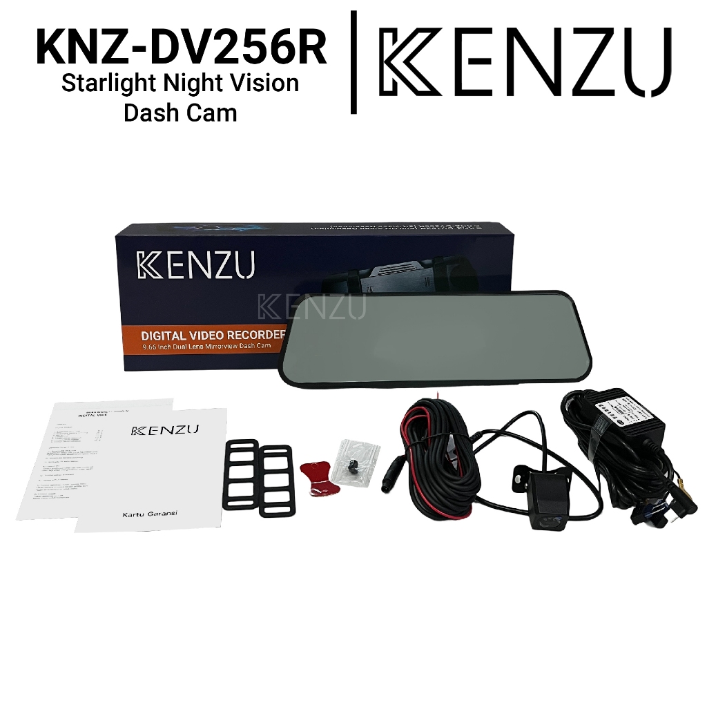 Jual KENZU KNZ-DV256R Dashcam Mobil | 1440p Front, 1080p Rear, Loop ...