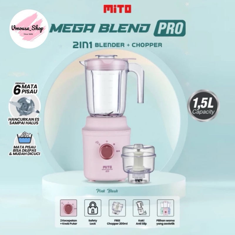 Jual MITO MEGA BLEND PRO BL300 - BLENDER CHOPPER MITO - MITO BLENDER 2IN1 ADA CHOPPER - BLENDER ...