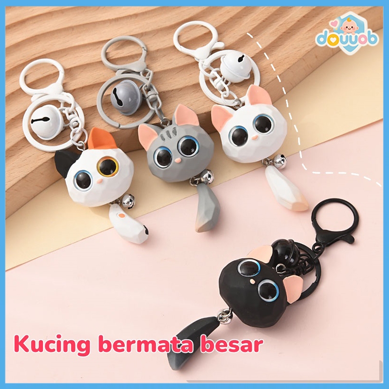 Jual Gantungan Kunci Kucing /Aksesoris Tas Sekolah Resin Kepala Ekor ...