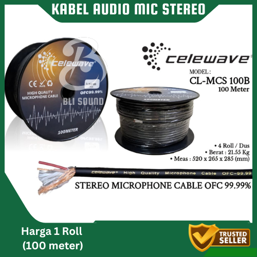 Jual KABEL AUDIO MIC CELEWAVE CL MCS 100B KABEL MICROPHONE STEREO ...