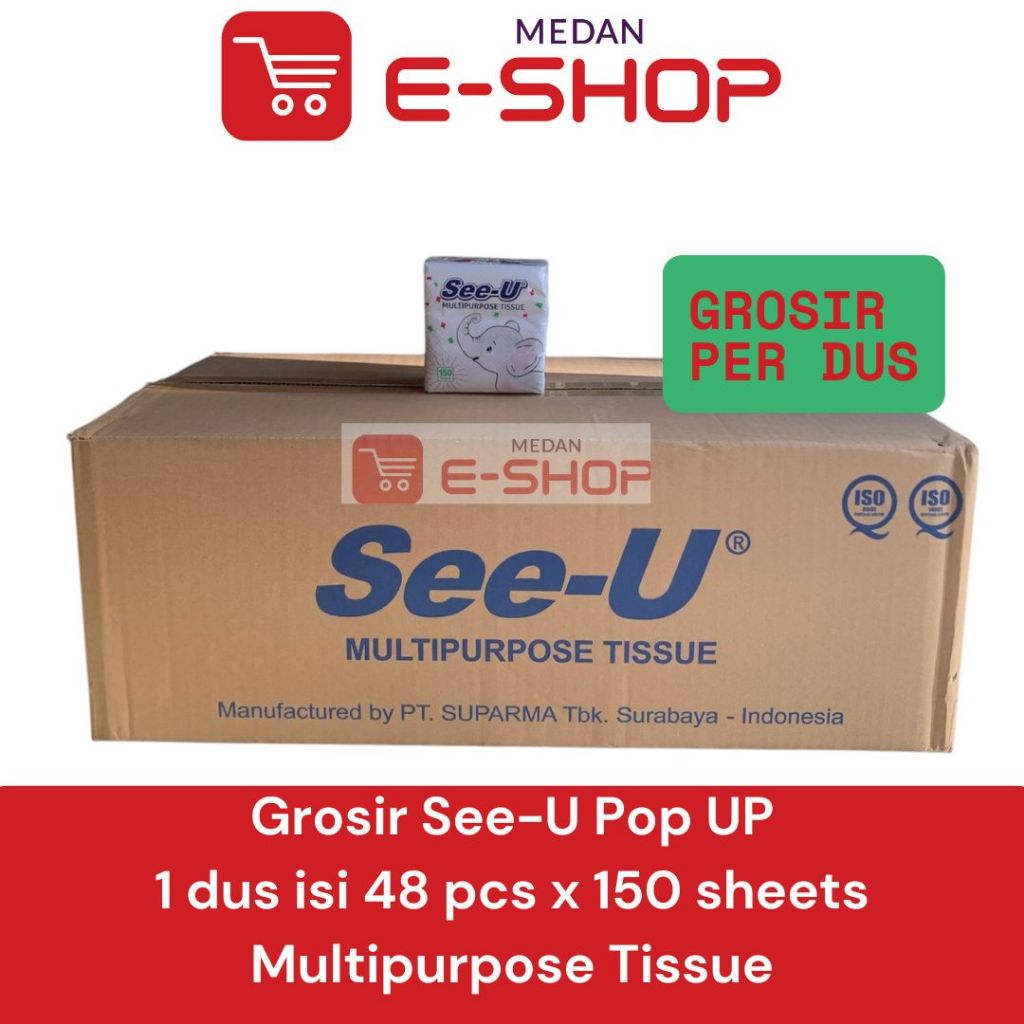Jual Grosir Tisu Tissue Pop Up see U / See-U Multipurpose 1 dus isi 48 ...