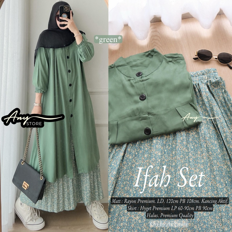 Jual rosela ifah setelan long tunic jumbo ld 130 ld 120 by A.N.Y rok ...