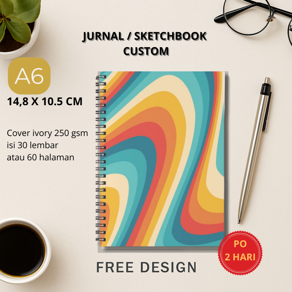 Jual SKETCHBOOK / NOTEBOOK / JURNAL CUSTOM - COVER FULL COLOUR DESAIN ...