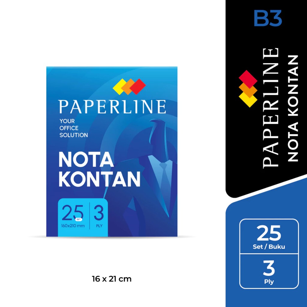 Jual Paperline Nota Kontan B3 3 Ply NCR Kertas Putih Tebal Buku Nota ...