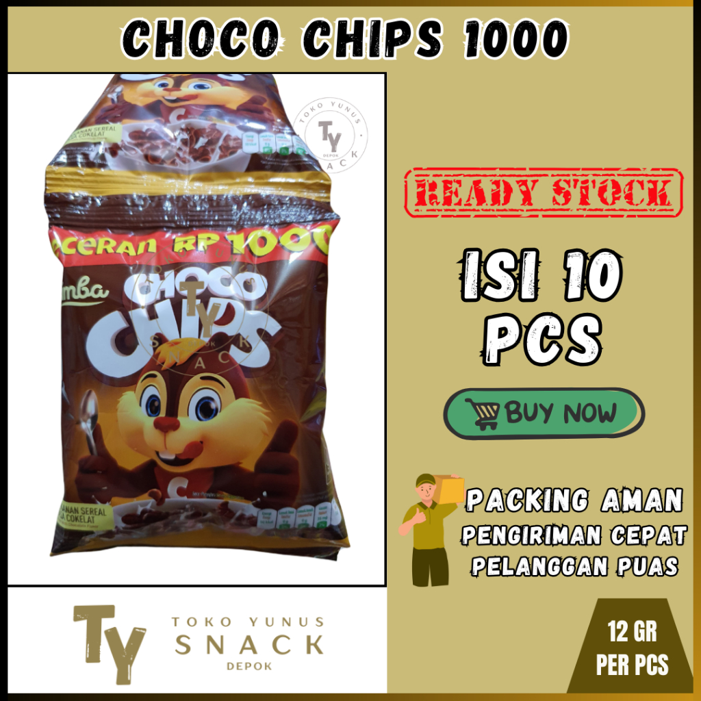 Jual SIMBA CHOCO CHIPS 1000 1 RENCENG ISI 10PCS @12GR | Shopee Indonesia