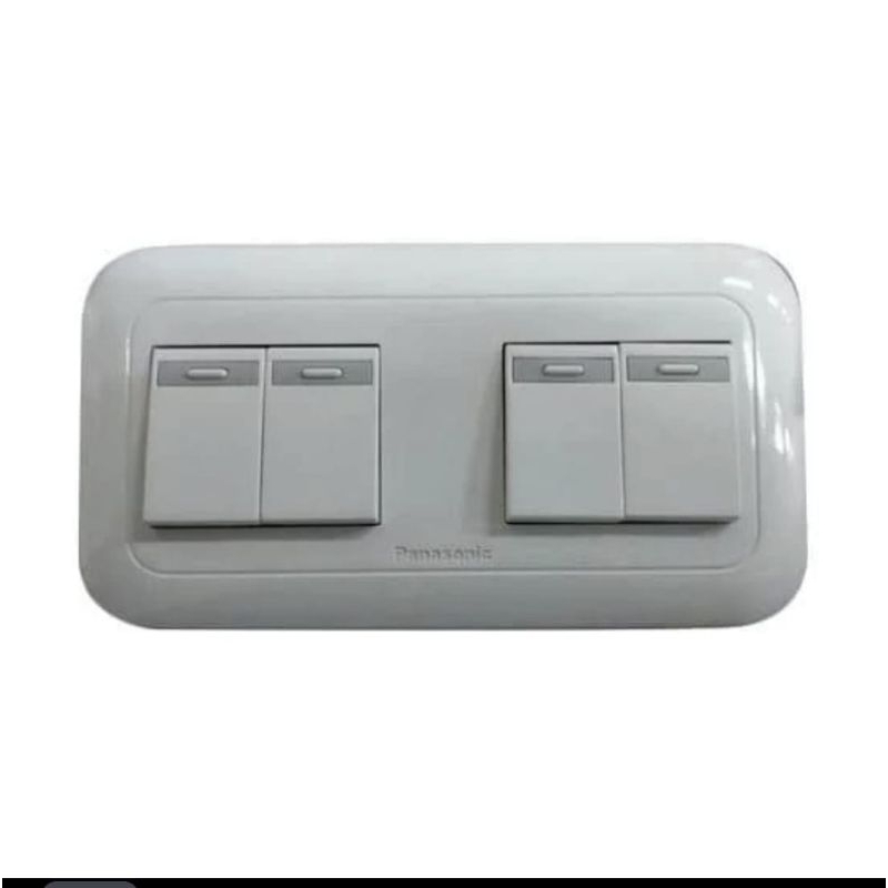 Jual PANASONIC SAKLAR SERI 2GANG WEJ5541/WEJ78049W PUTIH | Shopee Indonesia