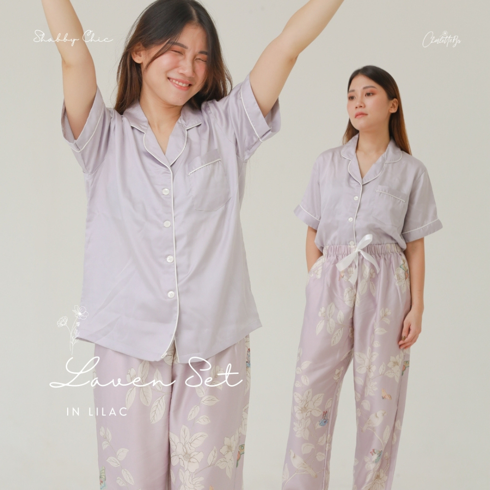 Jual CHARLOTTE - Laven set pajamas tencel organic premium seserahan ...