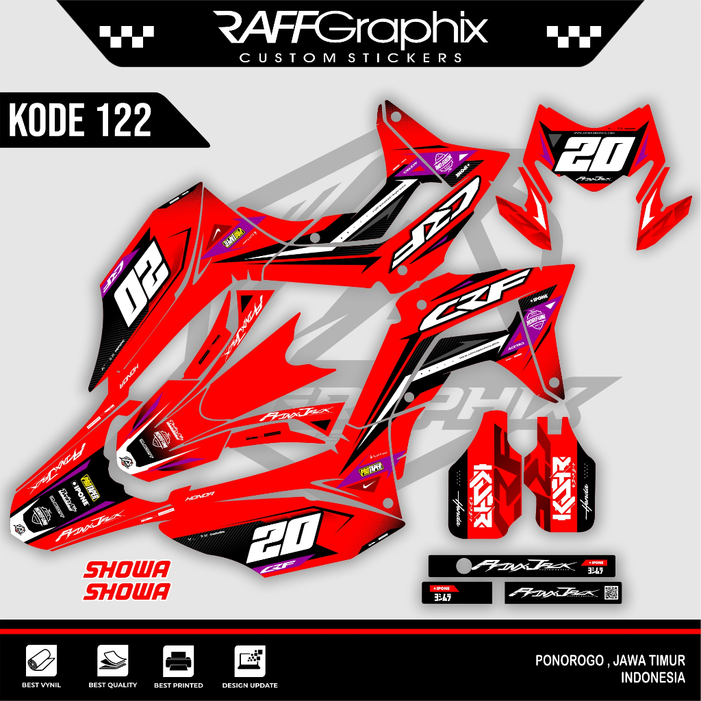 Jual DECAL CRF FULL BODY KODE 122 - DECAL CRF - DECAL CRF CUSTOM ...