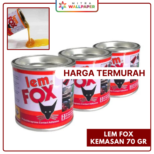 Jual Lem FOX 70gr Lem Serbaguna Kayu Sepatu Lem Fox Kuning Kaleng Merah 70 Gram | Shopee Indonesia