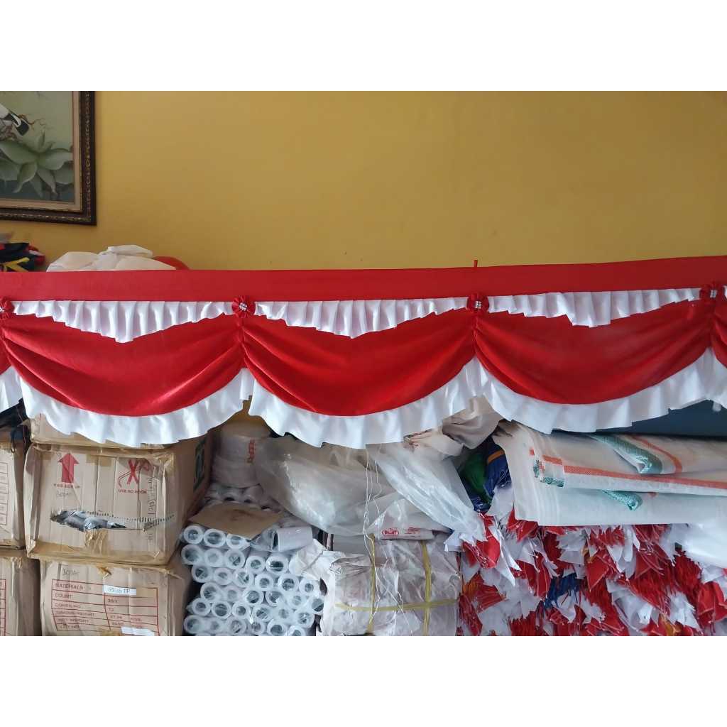 Jual grosir isi 4 Bendera Merah Putih Background Cantik 5/10 gelombang ...