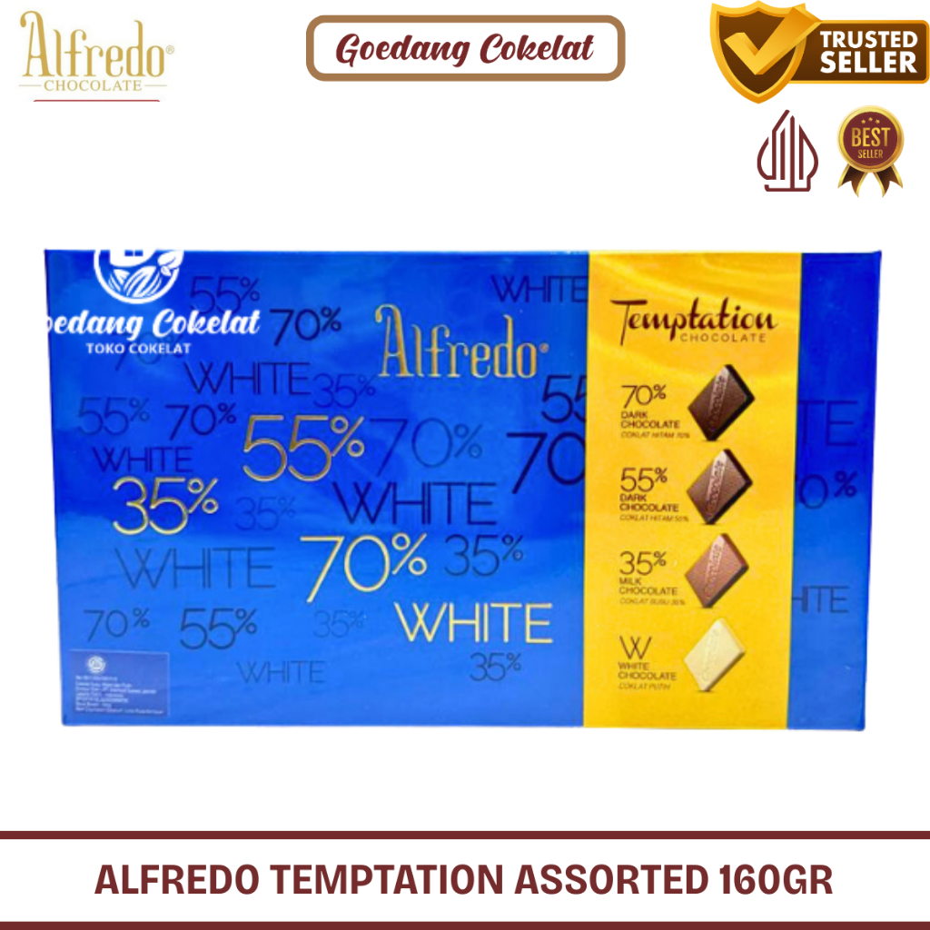 Jual Alfredo Temptation Chocolate Coklat Malaysia Assorted White 35% 55 ...