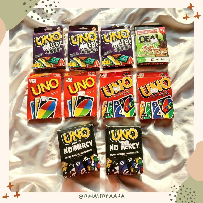 Jual Kartu uno flip uno no mercy mainan card board UNO Game uniq UNQ ...