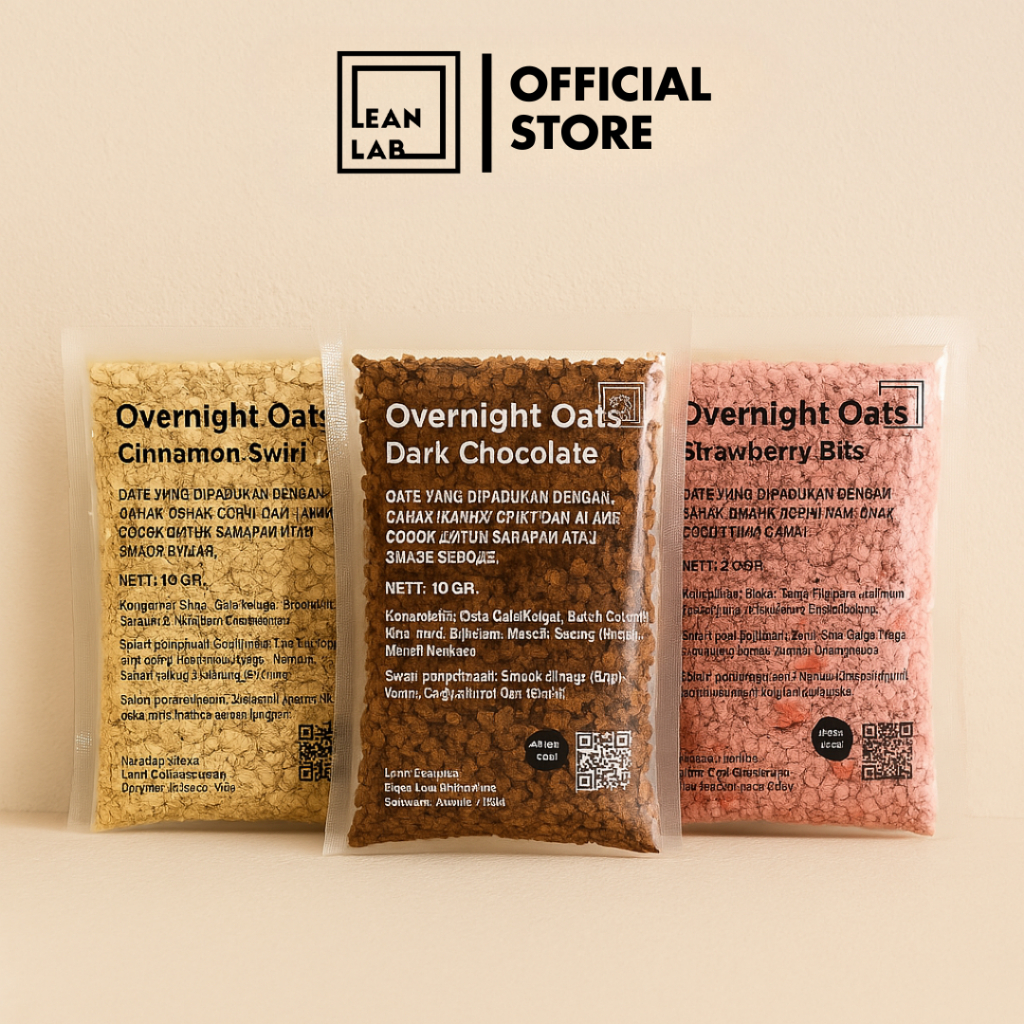 Jual (Special Live) Lean Lab Instant Oats Triple Mix 70gr x3 (Chocolate ...