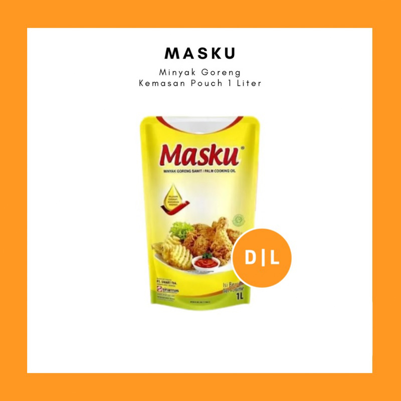 Jual MASKU MINYAK GORENG 1LITER / KEMASAN REFILL POUCH 1L | Shopee ...