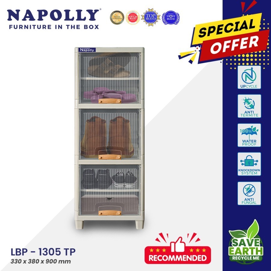 Jual Napolly Locker Box Susun 3 Tingkat LBP 1305 TP Puma Lemari Laci ...