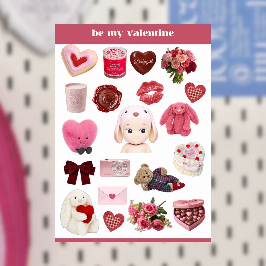 Jual VALENTINE CORE DECO STICKERS SHEET FOR JOURNALING | Shopee Indonesia