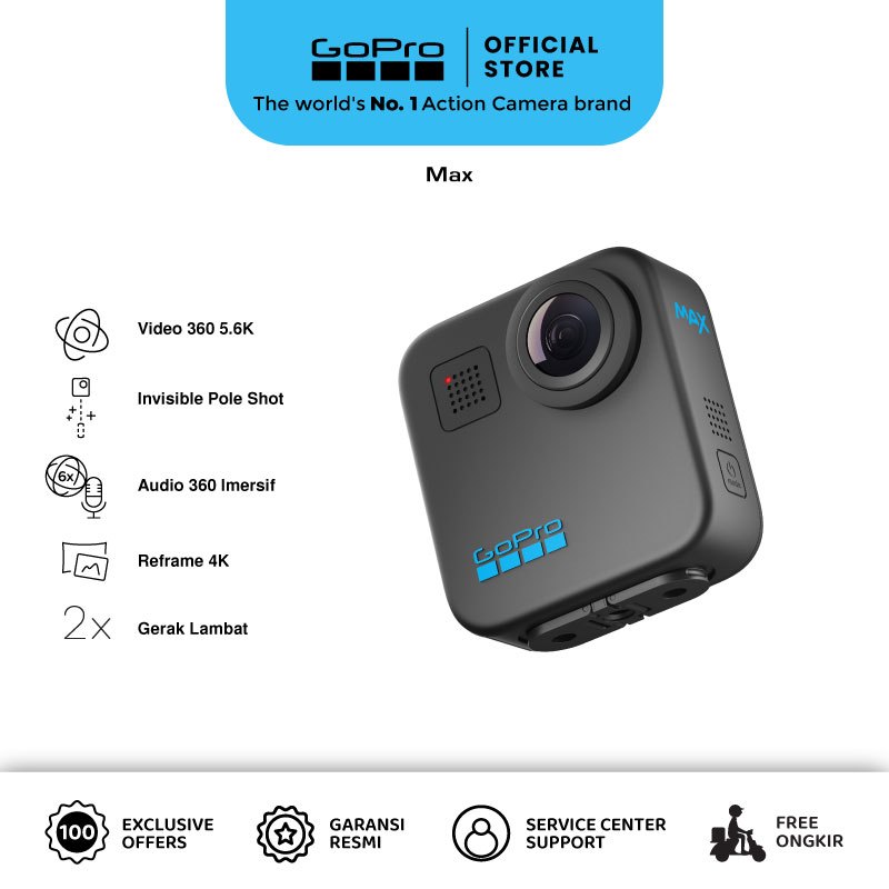 Jual GoPro Max - Action Camera 360° 5.6K30 Video Hyper smooth ...