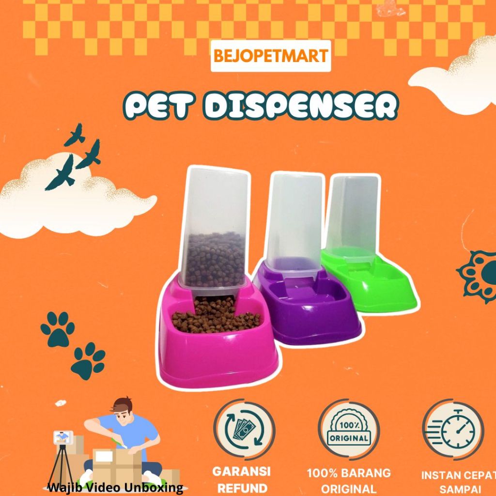 Jual PET DISPENSER tempat makan minum kucing anjing | Shopee Indonesia