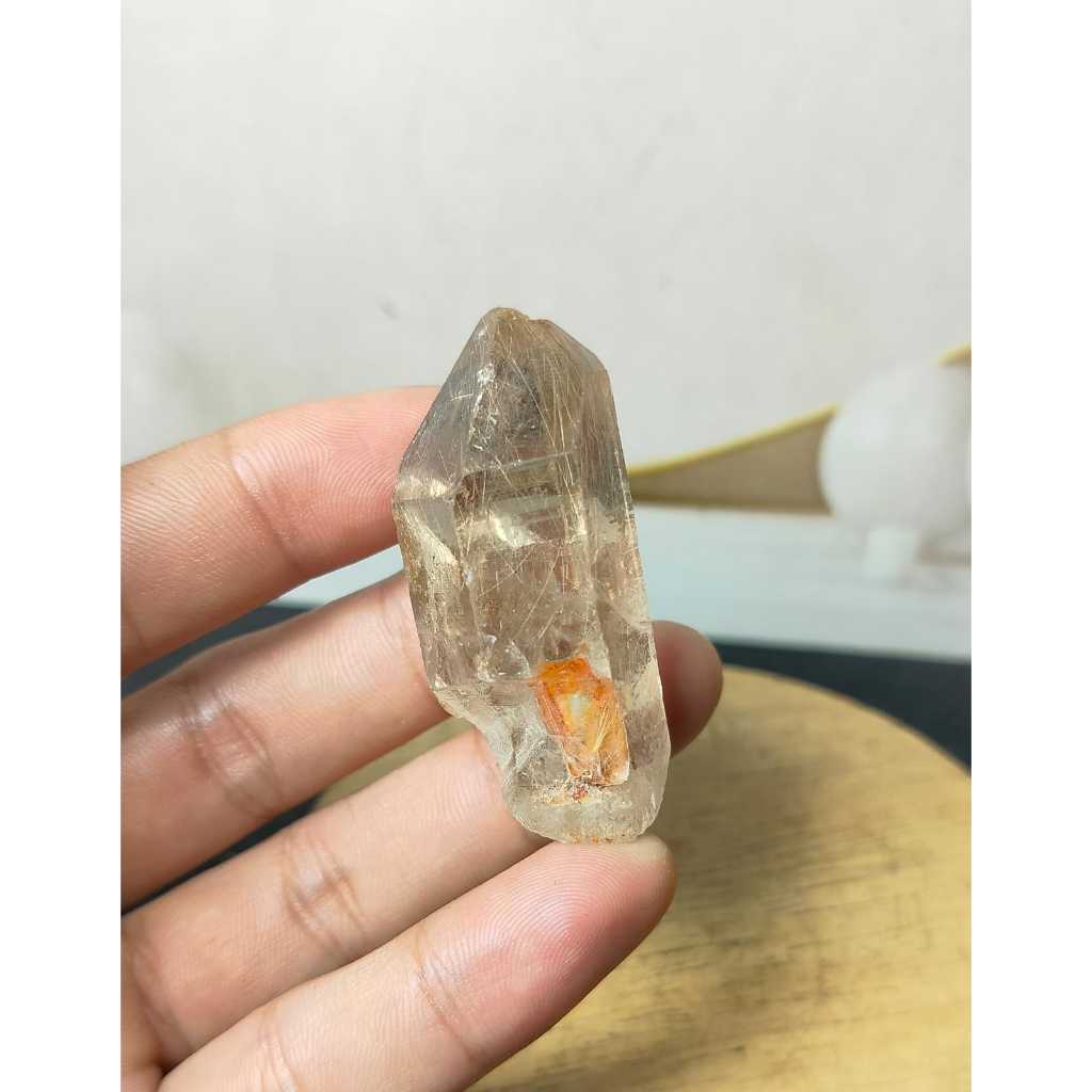 Jual Batu Natural Rutilated Quartz Rough / Row Crystal Stone (5 ...