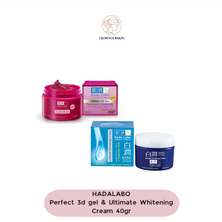 Jual HADALABO PERFECT 3D GEL & ULTIMATE WHITENING CREAM 40 GR | Shopee Indonesia