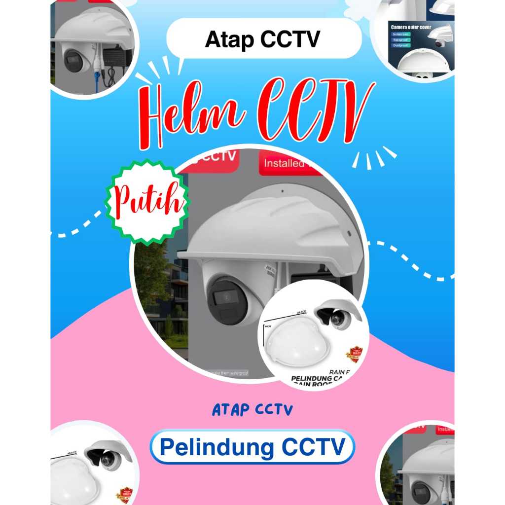 Jual Helm CCTV PUTIH | Atap CCTV | Topi Kamera Cctv | Atap Camera CCTV ...