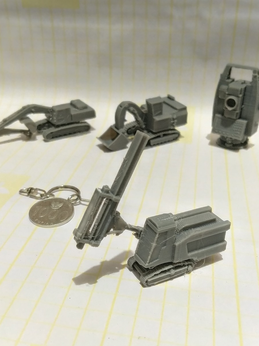 Jual 3D Print Gantungan Kunci Alat Pertambangan (Excavator, Alat Bor ...