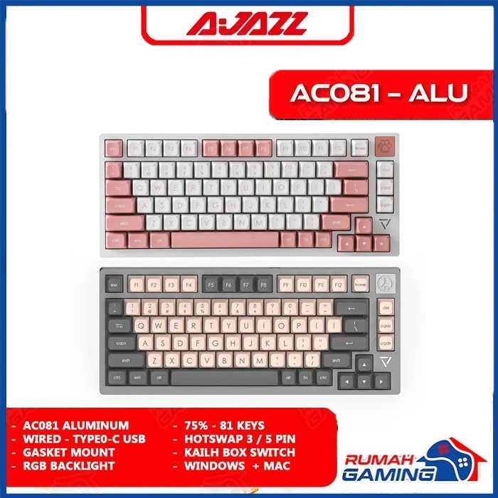 Jual AJAZZ AC081 - 75% - Alumunium - Gasket - RGB - Mechanical Keyboard | Shopee Indonesia
