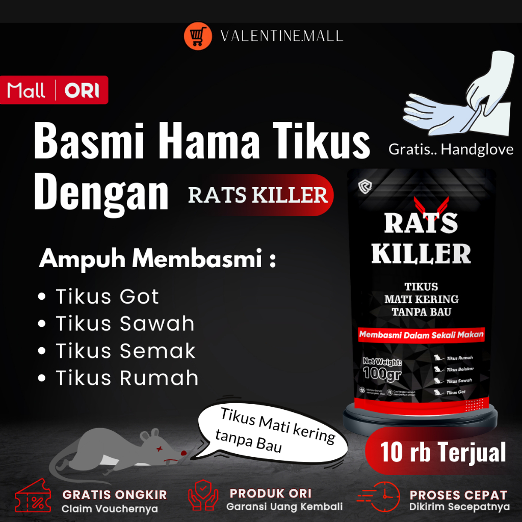Jual Racun Tikus Ampuh Mati Kering Tidak Bau Mati di Tempat Rats Killer ...