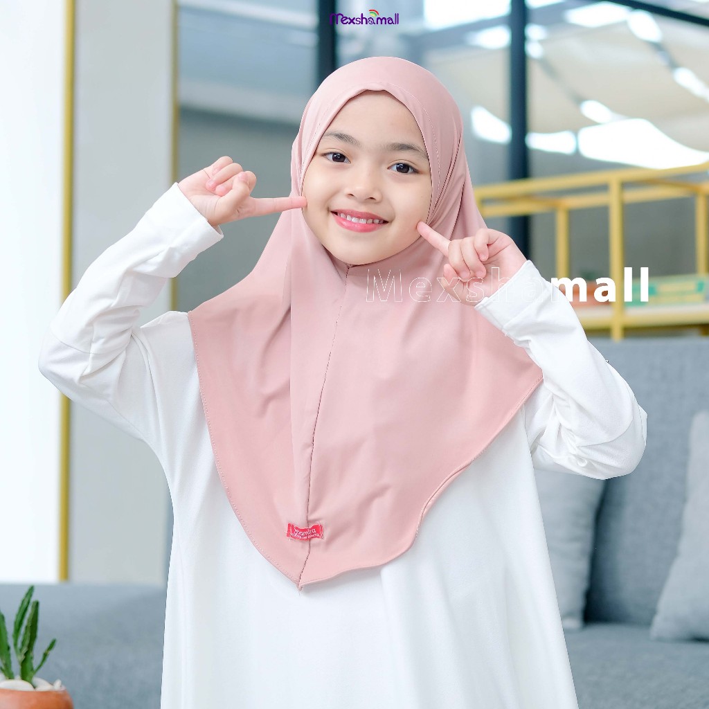 Jual Shamira - Kerudung Instan Anak Sport Haura Non Pet Hijab Instan ...