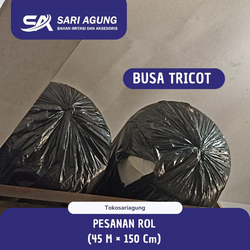 Jual [PESANAN ROL] BUSA ANGIN TRICOT / BUSA LAPIS PUTIH (45 METER ...