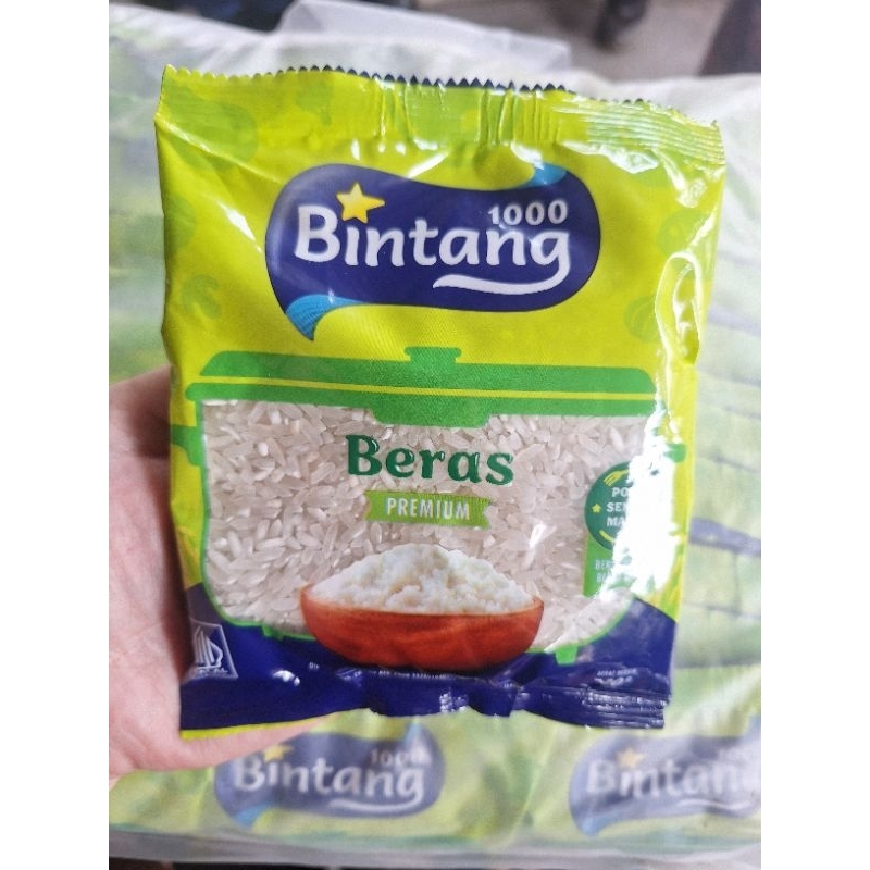 Jual Beras Premium 1000 Bintang 200gr (1bal isi 40+free 4pcs) | Shopee ...