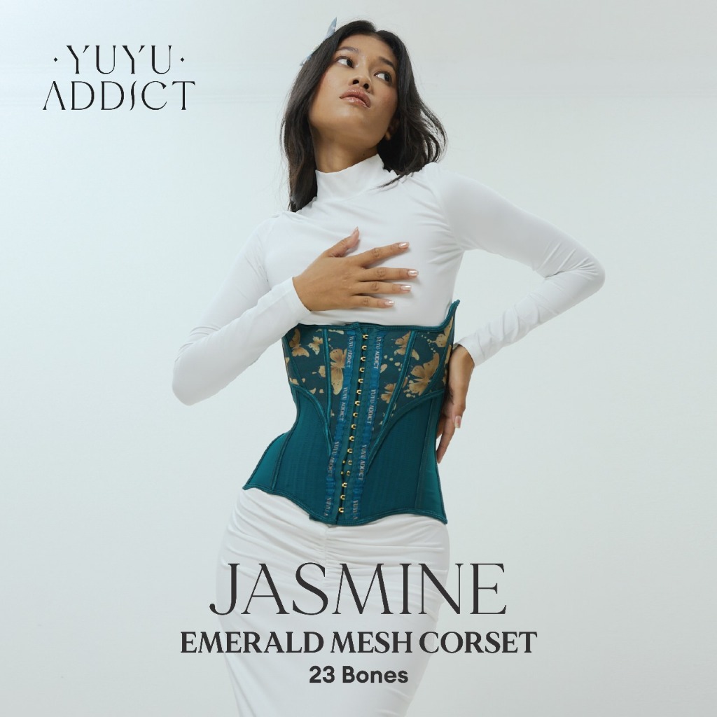 Jual YUYUADDICT - Jasmine Emerald Mesh Corset 2025 | Shopee Indonesia