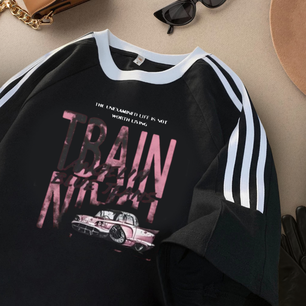 Jual Tshirt Hip Hop Street Car Baju Garis Tiga Oversize Bergaris Bahu ...