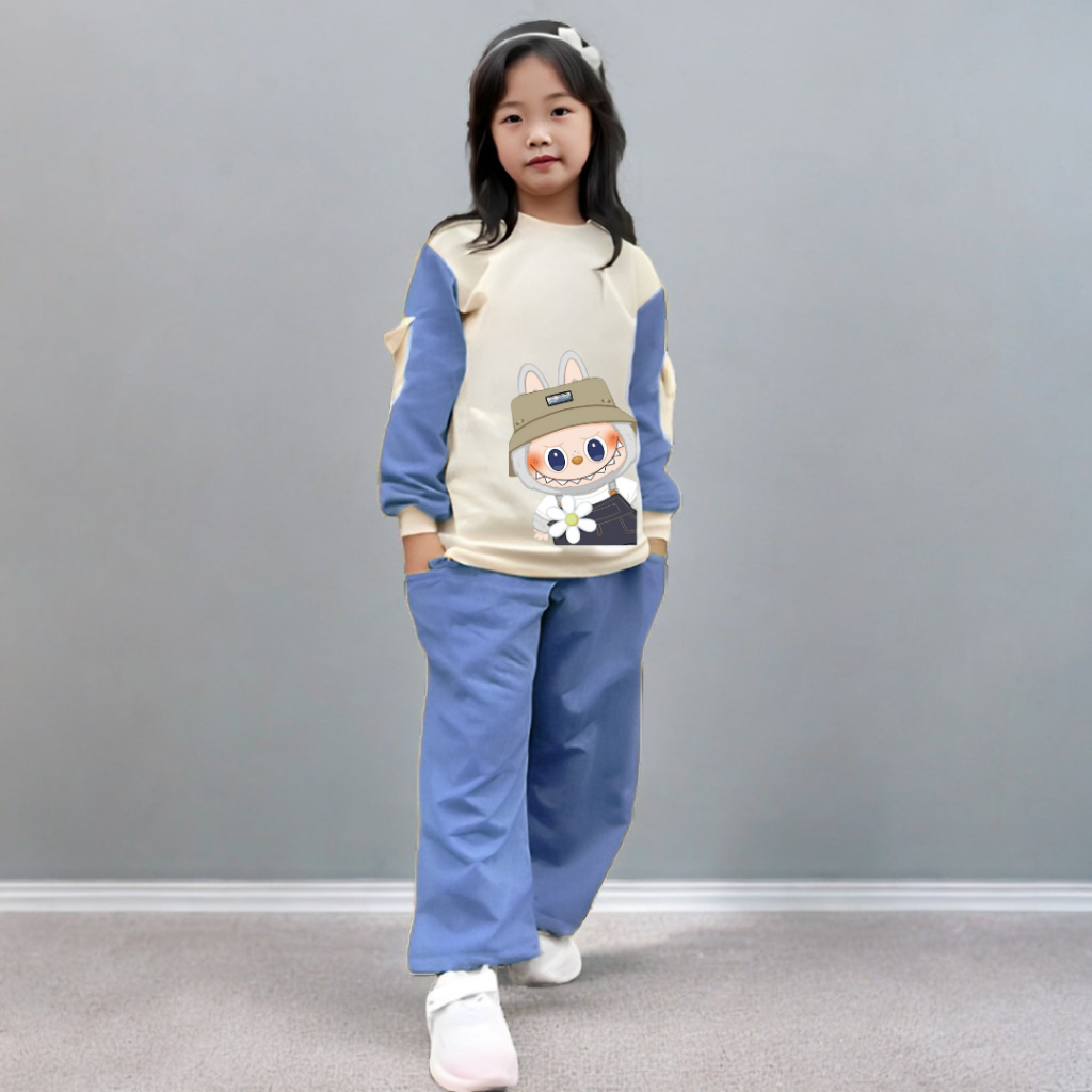 Jual Setelan Cargo Anak Labubu Bunga Terbaru Untuk Usia 5-12 Tahun ...