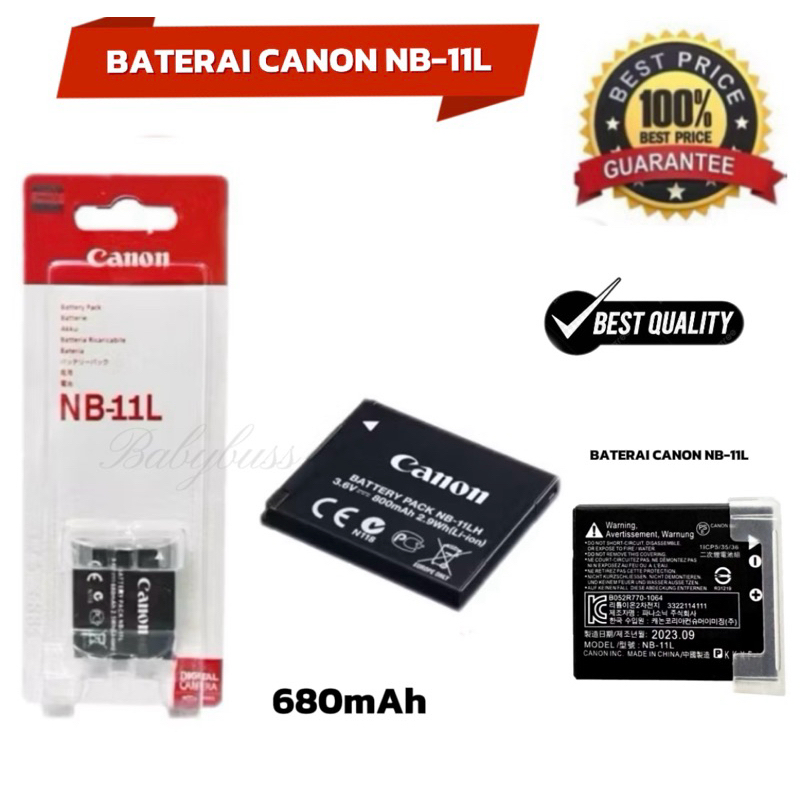 Jual Baterai Canon NB -11L Canon PowerShot A2300 IS, A2400 IS, A2500, A2600, A3400 IS, A3500 IS ...