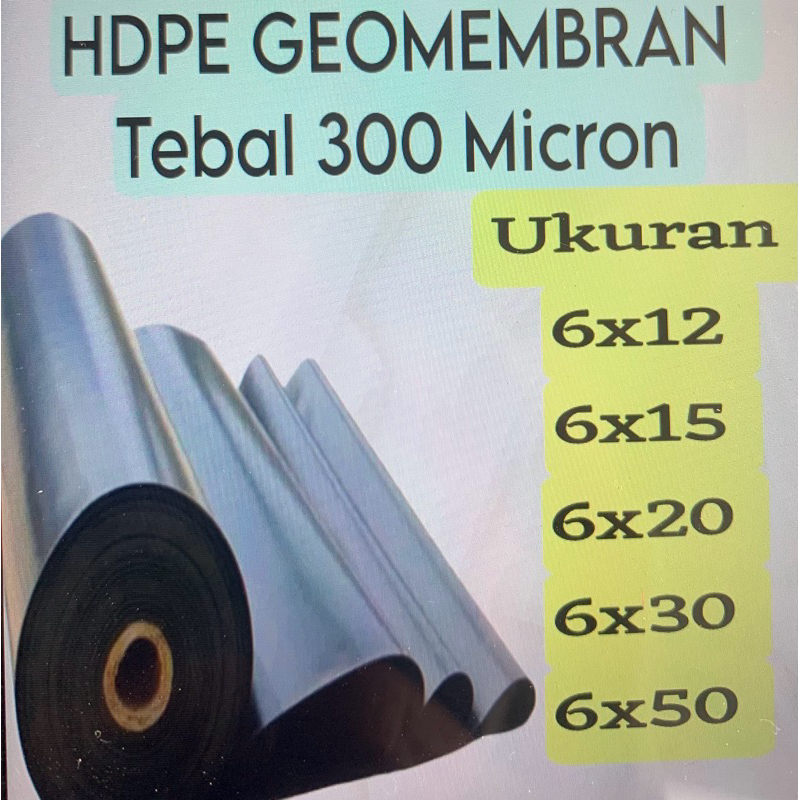 Jual Plastik Hdpe Geomembran berbagai ukuran Tebal 300 Micron ( kolam ...
