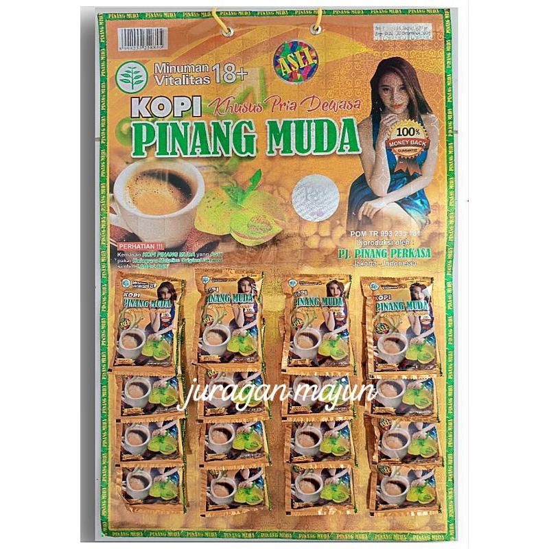 Jual Kopi Ori Pinang Muda Untuk Pria Kemasan Kuning 1 Hanger 16 Sachet ...