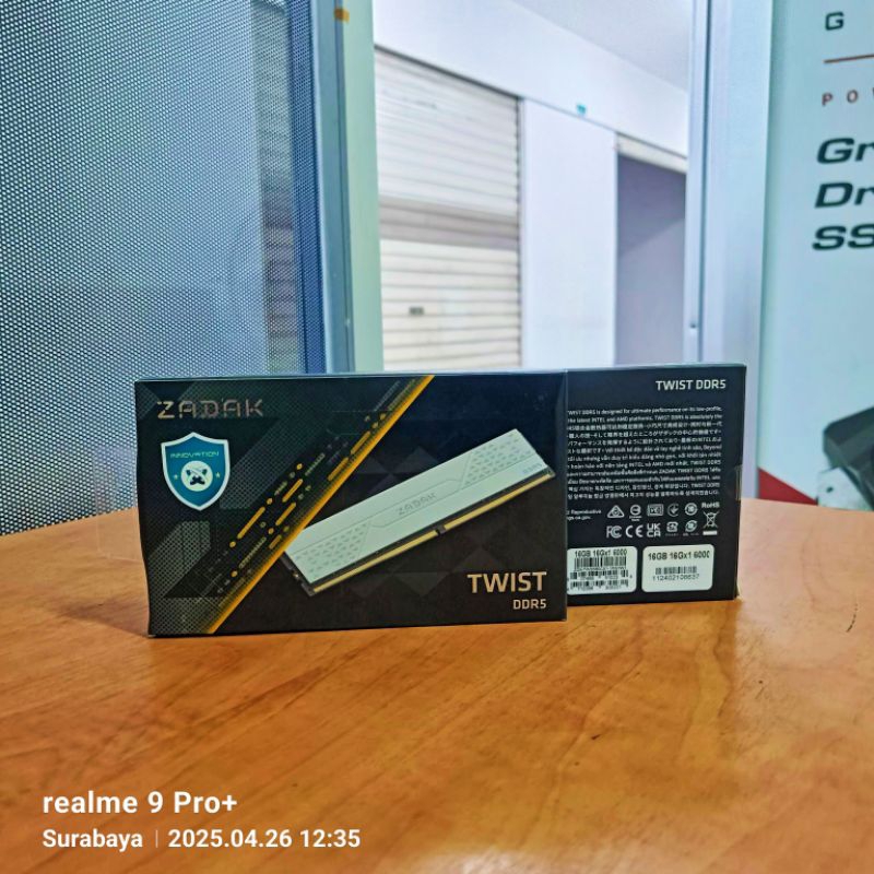 Jual MEMORY PC RAM PC ZADAK TWIST 16GB DDR5 6000MHZ SINGLE BY APACER ...