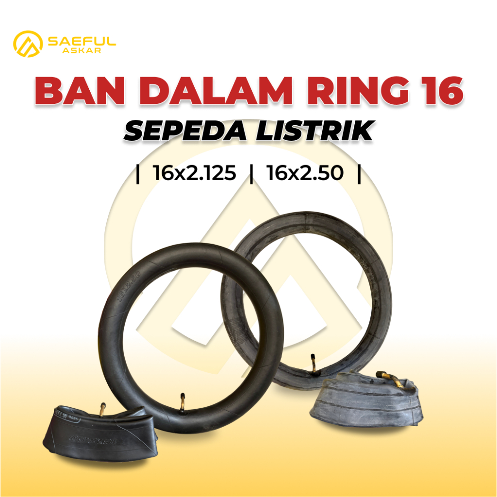 Jual Ban Dalam Pentil Bengkok Sepeda Listrik Ukuran 16x2.50 16x2.125 Ban Dalam Selis Pentil ...