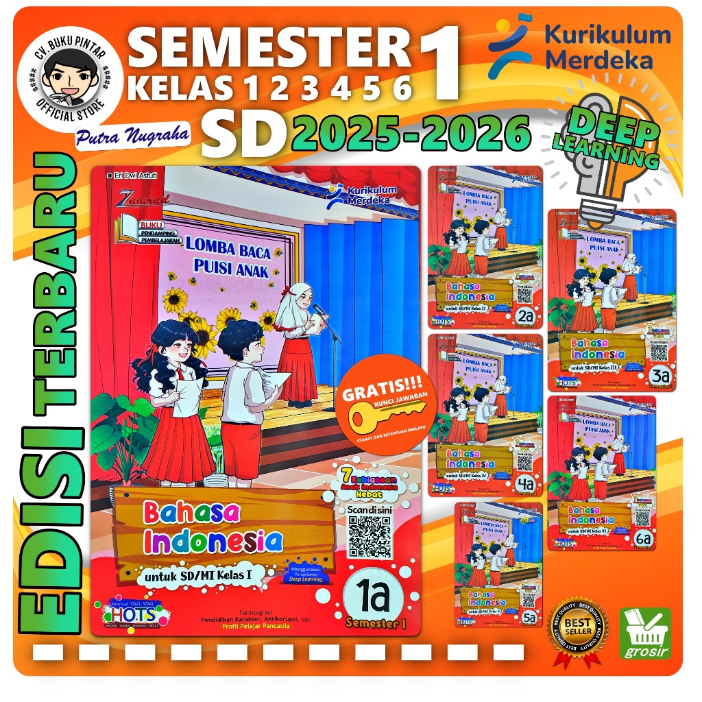 Jual BUKU LKS BAHASA INDONESIA SD KELAS 1 2 3 4 5 6 SEMESTER 1 2025-2026 KURIKULUM MERDEKA Deep ...