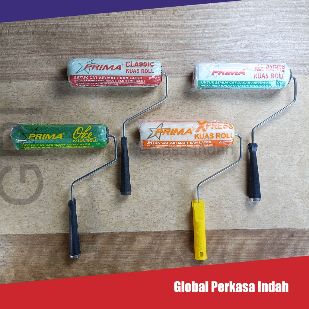 Jual PRIMA Kuas Roll Besar Cat Tembok Rollset Cat Roller Cover Frame ...
