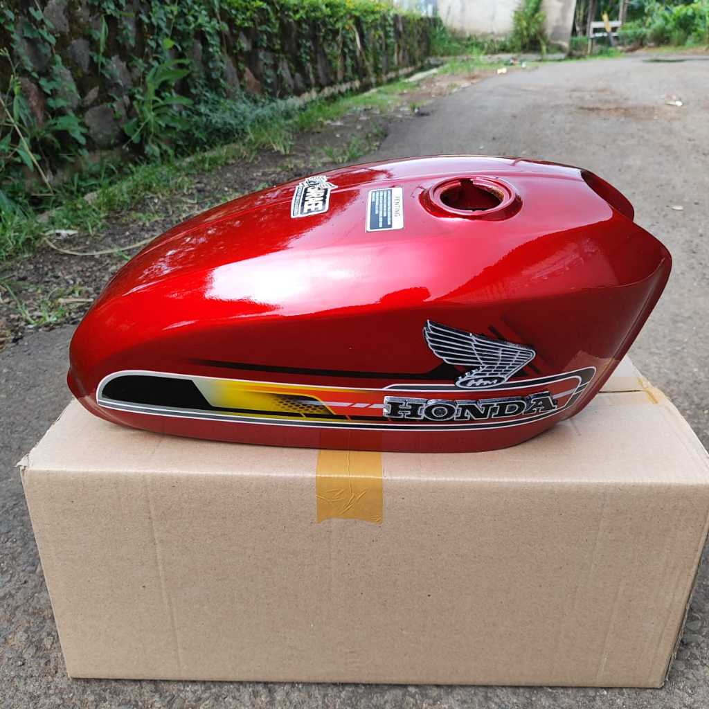 Jual Tangki cb 100 MERAH 001 Tengki cb100 CB 125 Cb125 Pres Bahan Tebal ...