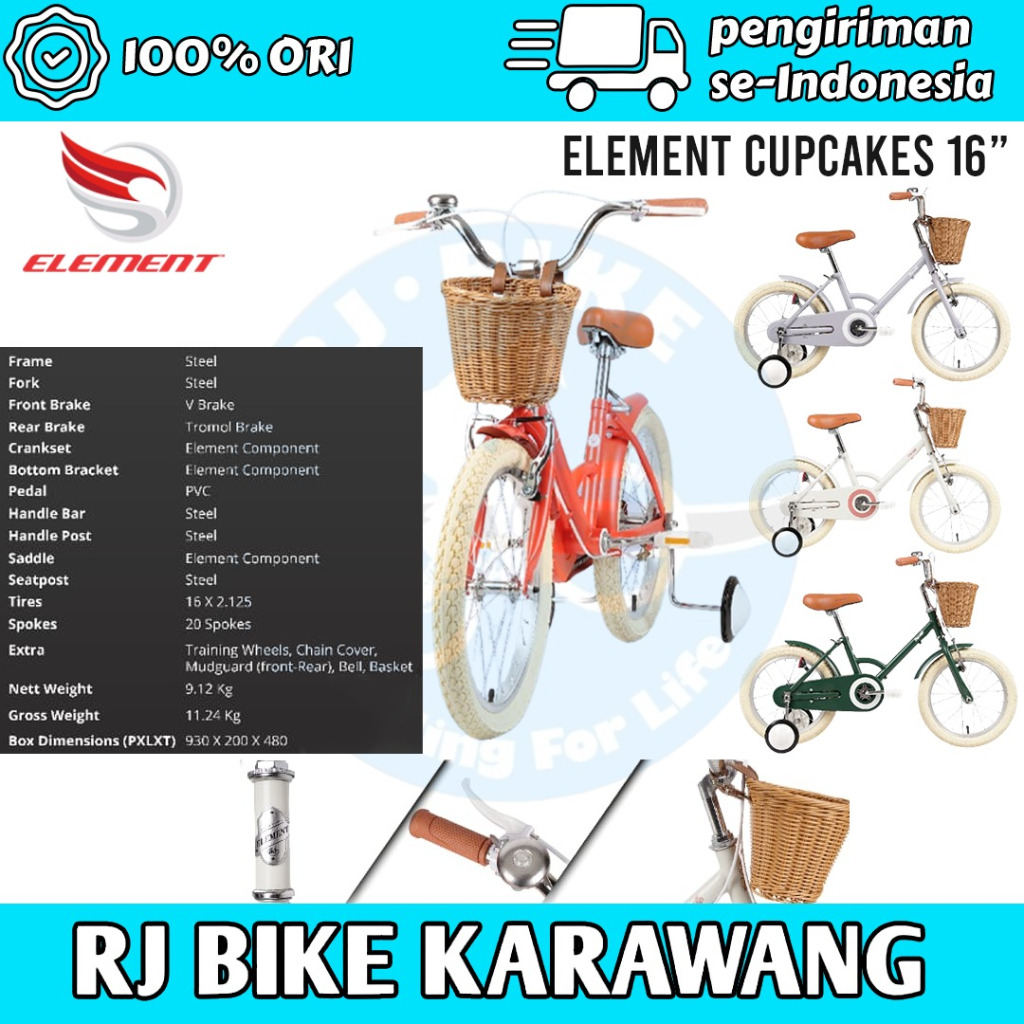 Jual Sepeda Mini Element Kids Bike Cupcakes | Shopee Indonesia