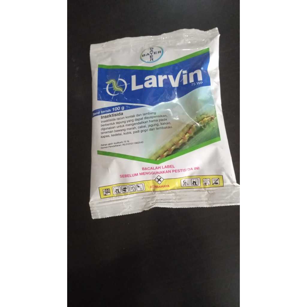 Jual Bayer LARVIN 75 WP Insektisida Racun Kontak dan Lambung 100 gram ...