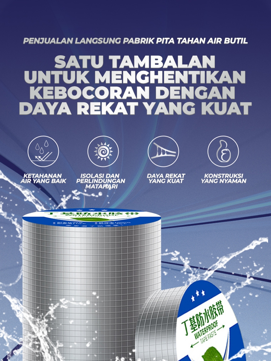 Jual DingDong COD LAKBAN ANTI BOCOR ALUMUNIUM FOIL BUTYL 5M 10M LEM ANTI AIR SUPER WATERPROOF ...