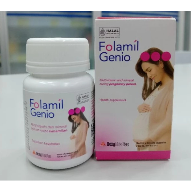 Jual Folamil genio 30 kapsul Suplemen vitamin ibu hamil dan menyusui ...