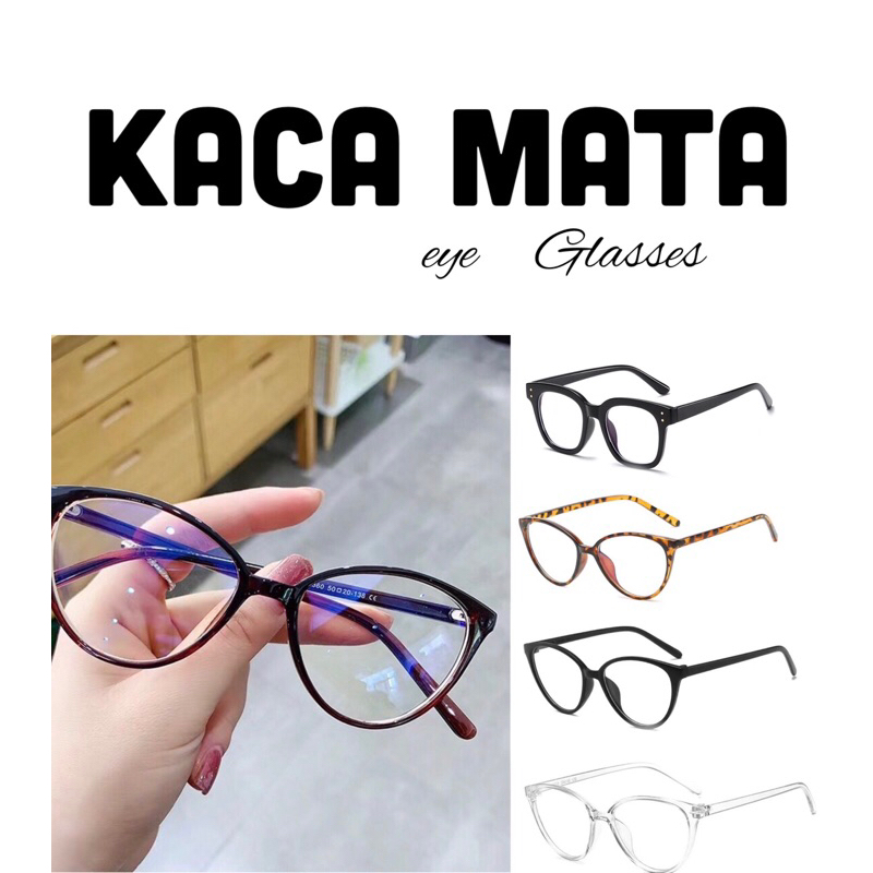 Jual Kaca mata Cat eyes accesories mata kacamata korea | Shopee Indonesia