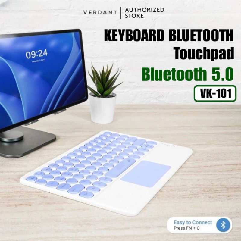 Jual KEYBOARD WIRELESS VK-101 KEYBOARD BLUETOOTH WITH TOUCHPAD PORTABLE ...