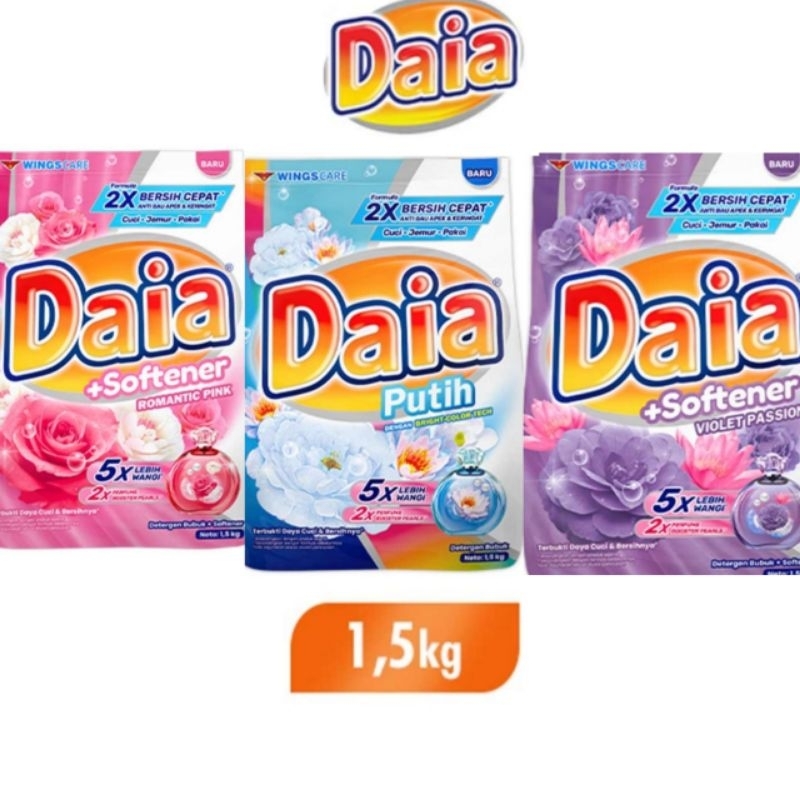 Jual Daia detergent bubuk 1,5kg | Shopee Indonesia