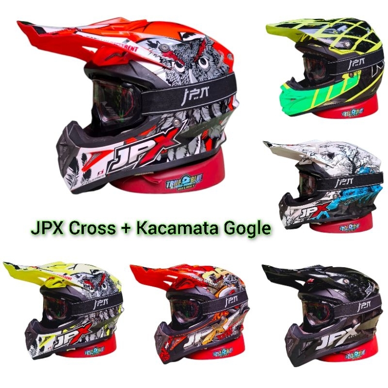 Jual Helm Cross + Kacamata Gogle (Second) | Cross JPX | Cross KYT ...